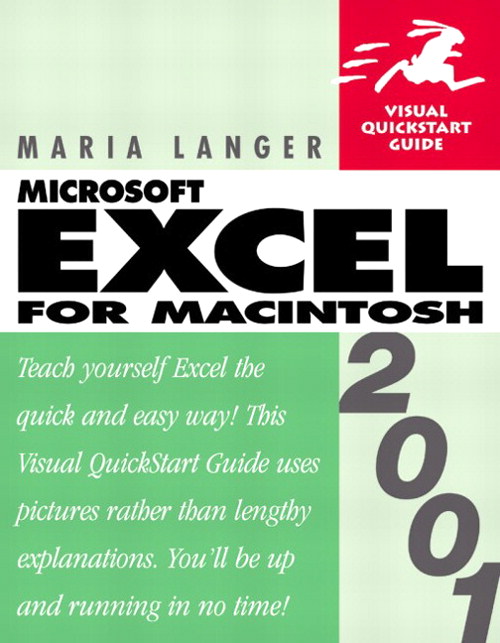 Excel 2001 For Macintosh Visual Quickstart Guide Peachpit