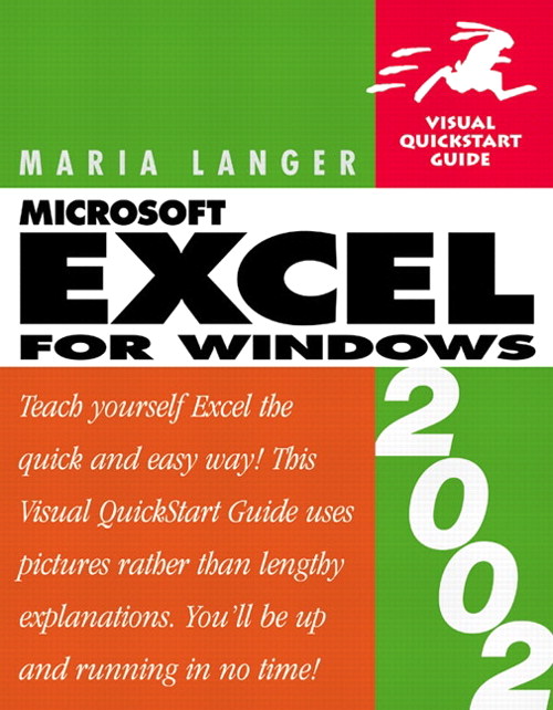 Excel 2002 For Windows Visual Quickstart Guide Peachpit